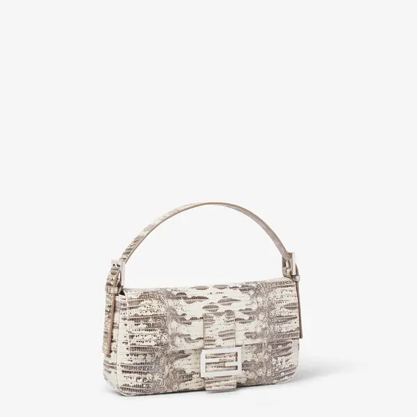 Fendi Baguette® 26424 Parchment-colored Lizard-leather Bag